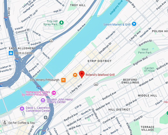 16. roland's seafood grill map