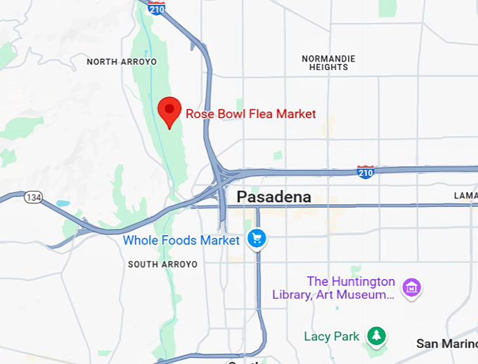 rose bowl flea market map