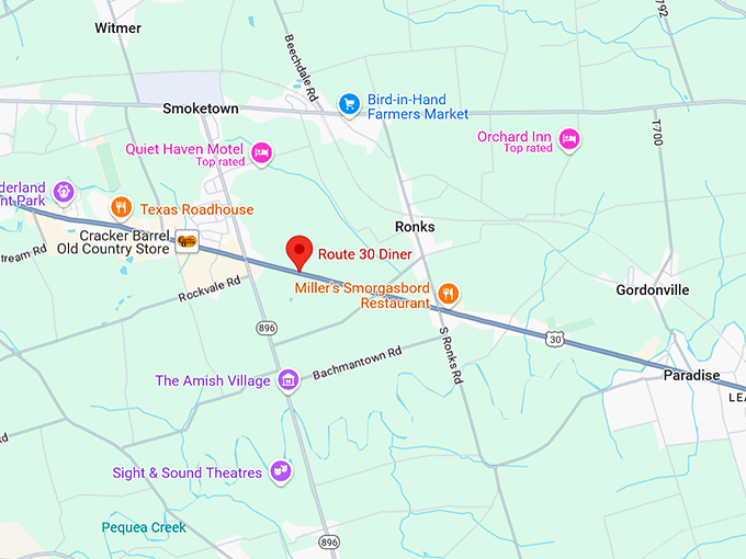 16. route 30 diner map