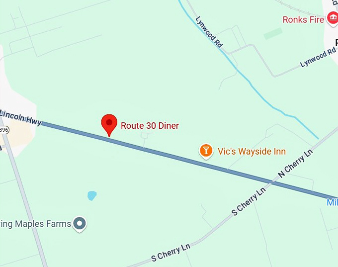 16. route 30 diner map