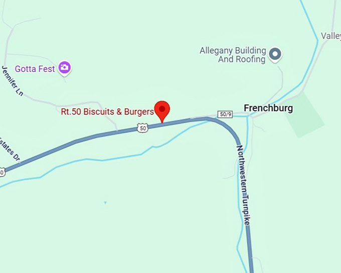 16. rt.50 biscuits & burgers map