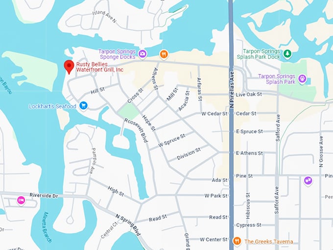 16. rusty bellies waterfront grill, inc. map