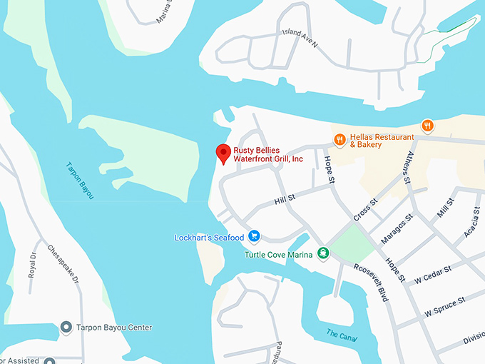 16. rusty bellies waterfront grill, inc. map