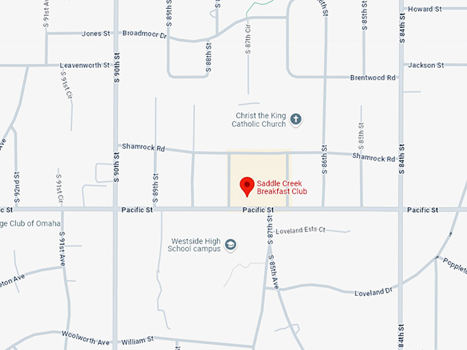 16. saddle creek breakfast club map