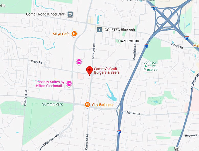 16. sammy's craft burgers & beers map