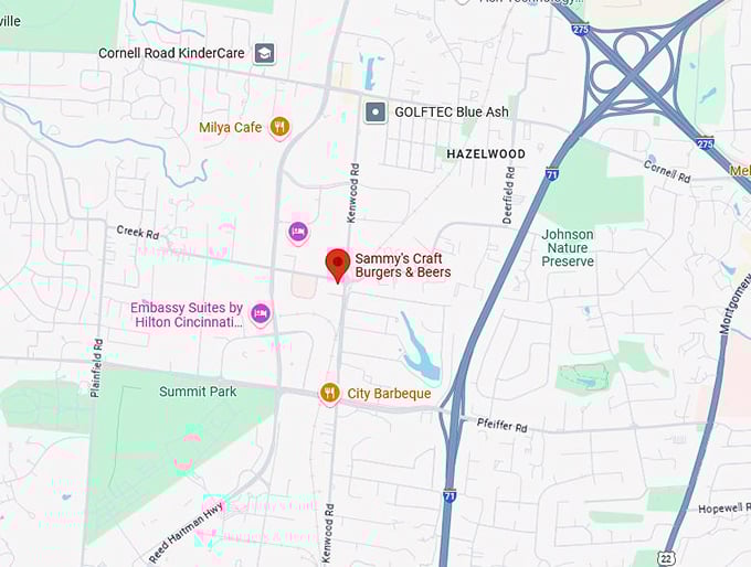 16. sammy's craft burgers & beers map