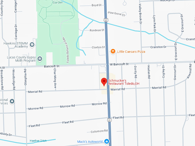 16. schmucker's restaurant toledo,oh map