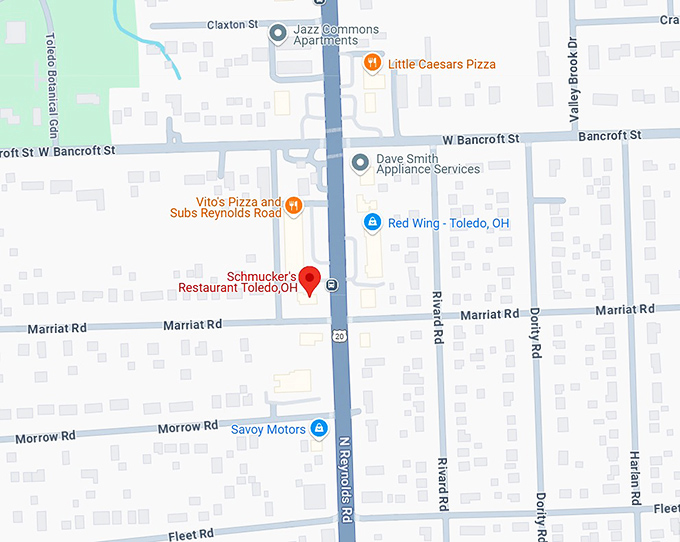 16. schmucker's restaurant toledo,oh map