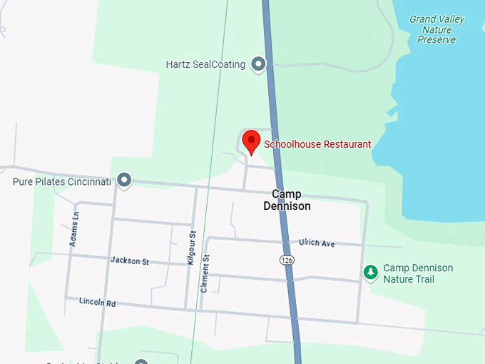 16. schoolhouse restaurant map