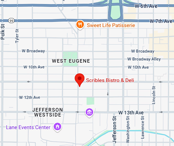 16. scribles bistro & deli map