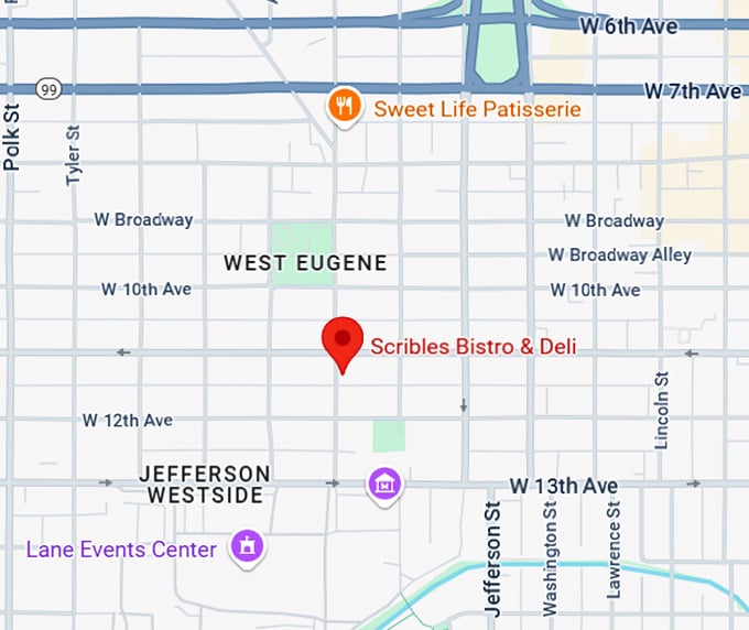 16. scribles bistro & deli map