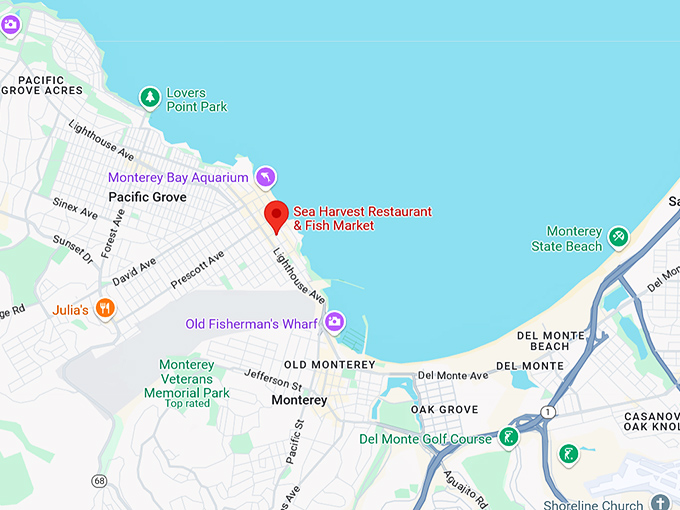 16. sea harvest restaurant & fish market map