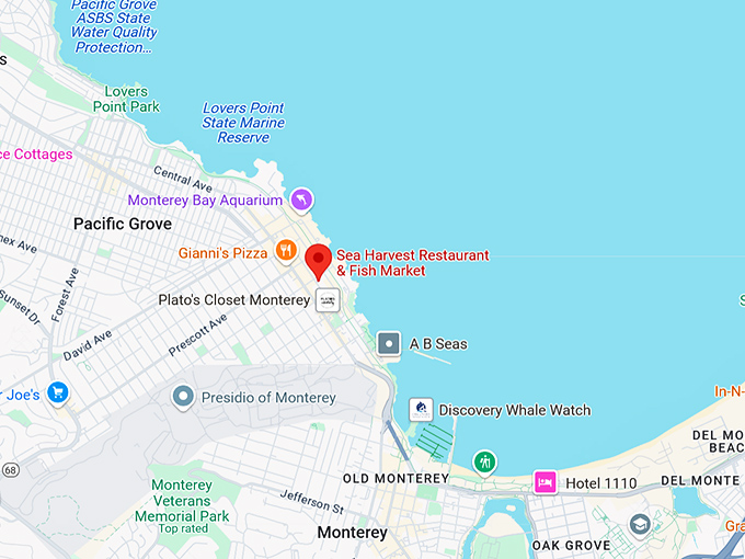 sea harvest restaurant & fish market map