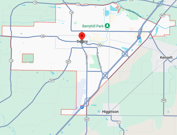 16. searcy arkansas map