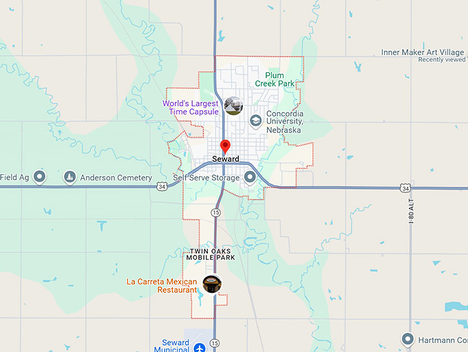 16. seward, ne map