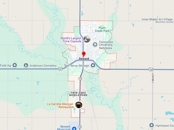 16. seward, ne map