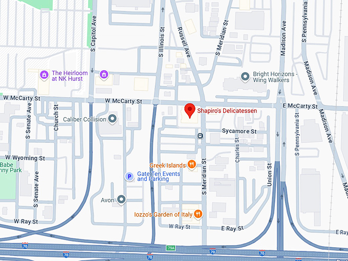 16. shapiro's delicatessen map