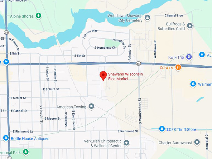 16. shawano wisconsin flea market map