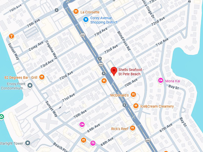 16. shells seafood st pete beach map