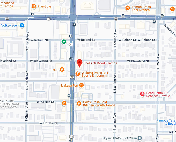 16. shells seafood tampa map