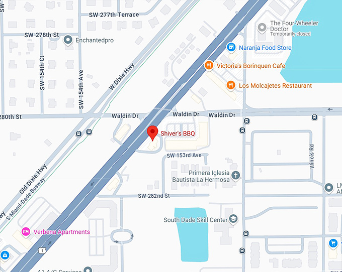 16. shiver's bbq map