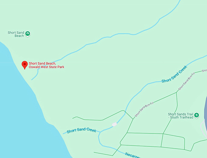 16. short sand beach map