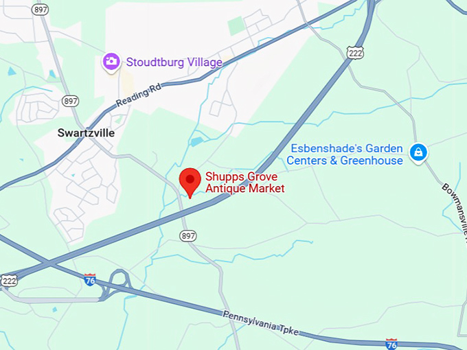 16. shupps grove antique market map