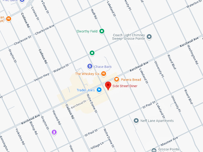 16. side street diner map