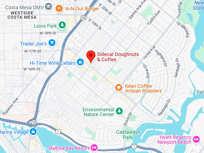 sidecar doughnuts & coffee map