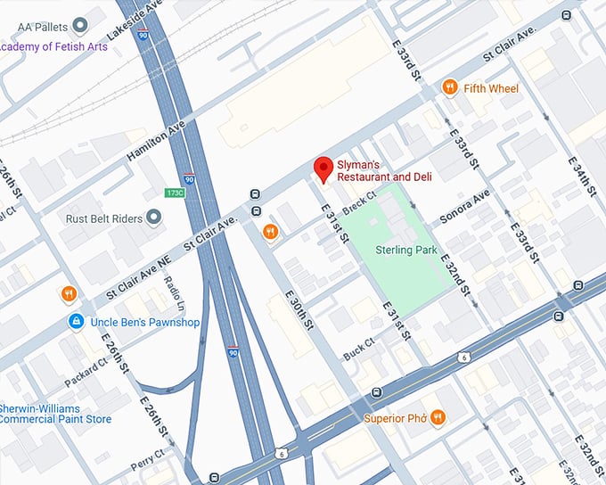 16. slyman's restaurant map