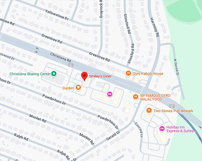 16. smiley's diner map