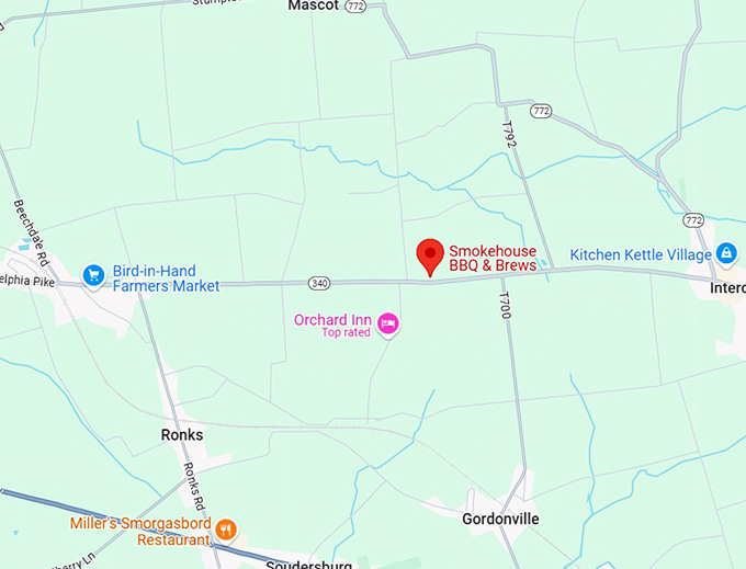 16. smokehouse bbq & brews map