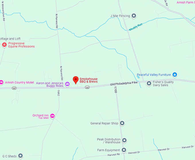 16. smokehouse bbq & brews map