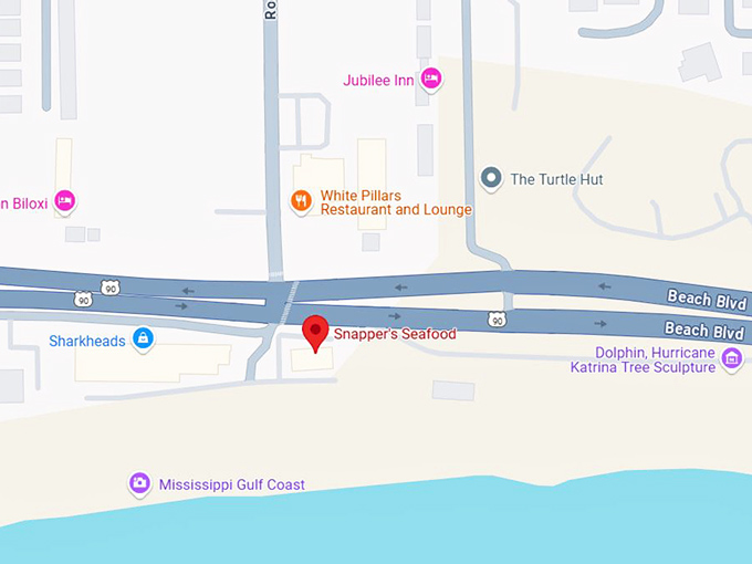 16. snapper's seafood map