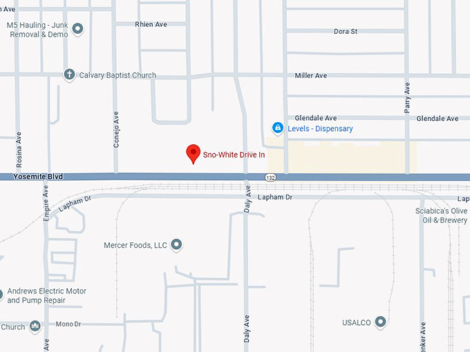 16. sno white drive in map