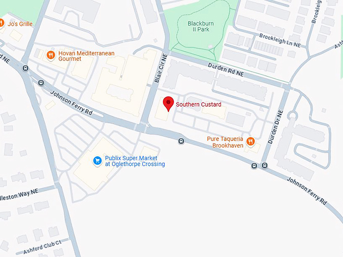 southern custard map