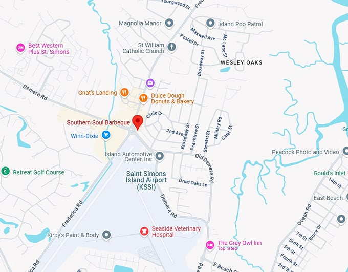 16. southern soul barbeque map