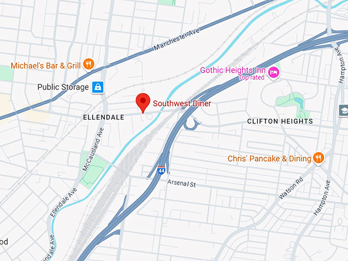 16. southwest diner map