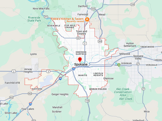 16. spokane, wa map
