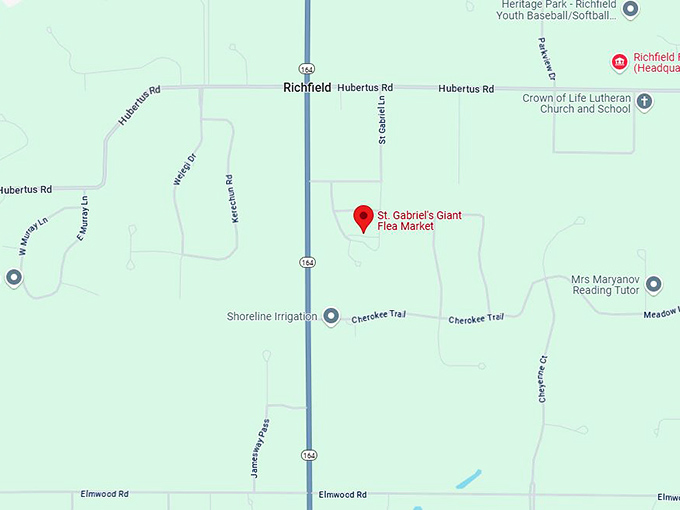 st. gabriel giant flea market map