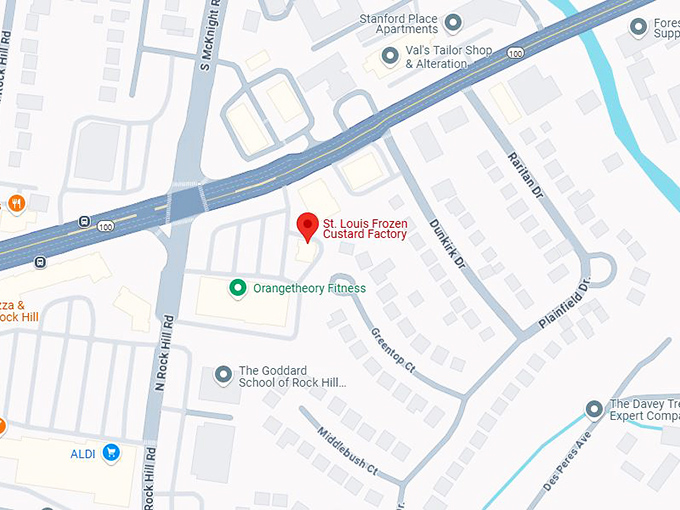 16. st. louis frozen custard factory map