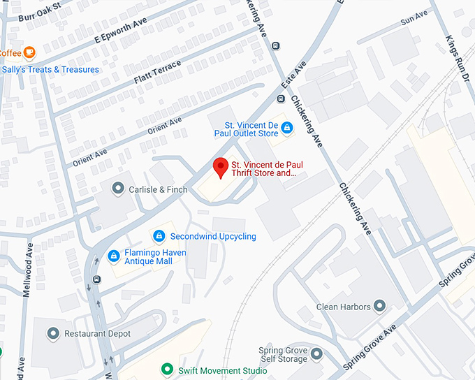 16. st. vincent de paul thrift store and donation center map