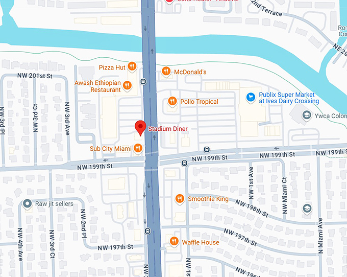 16. stadium diner map