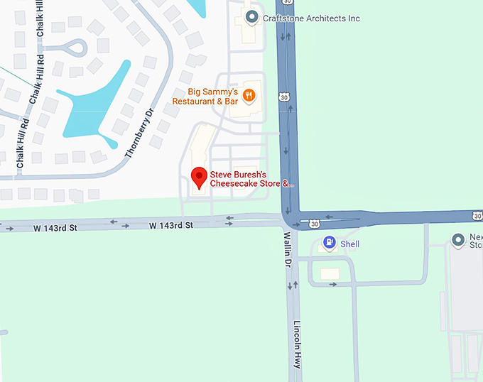 16. steve buresh's cheesecake store & sandwich shop plainfield map