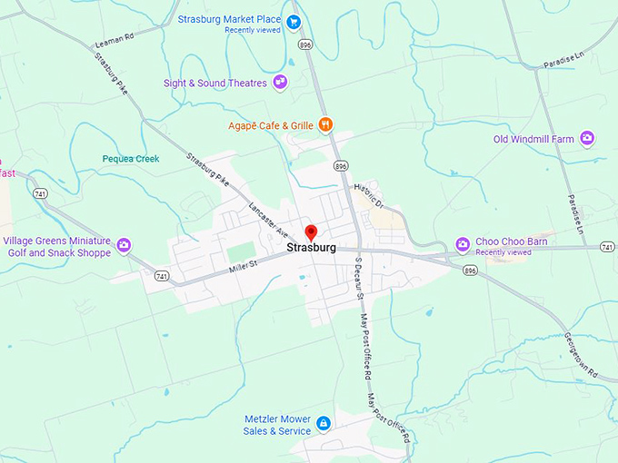 16. strasburg pa map