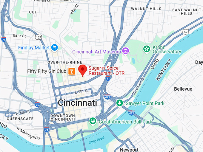 sugar n' spice restaurant otr map