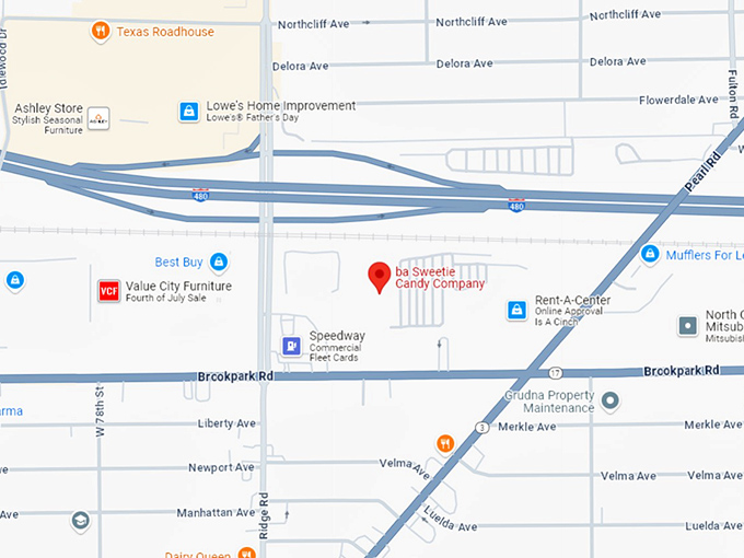 16. sweeties candy company map