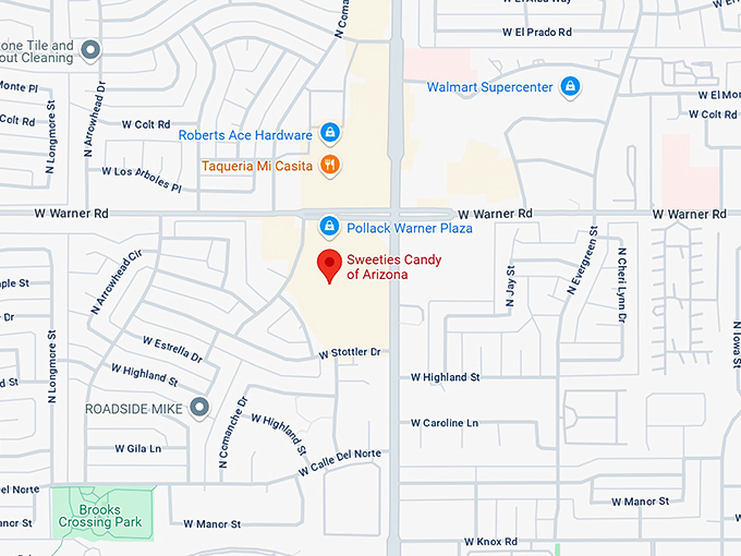 16. sweeties candy of arizona map