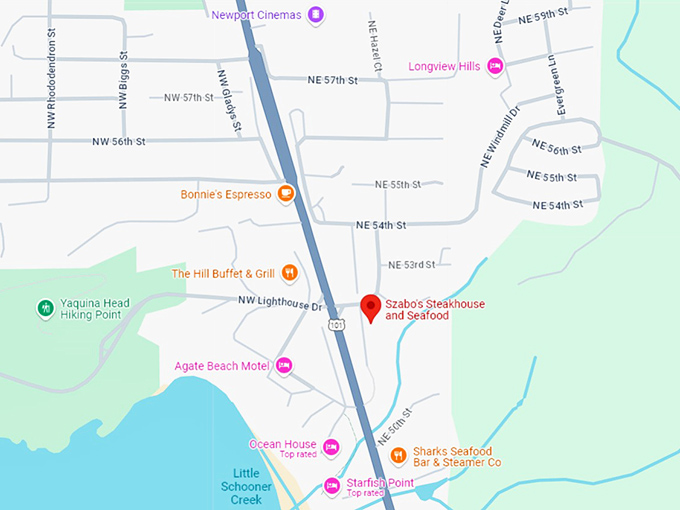 16. szabo's steakhouse and seafood map
