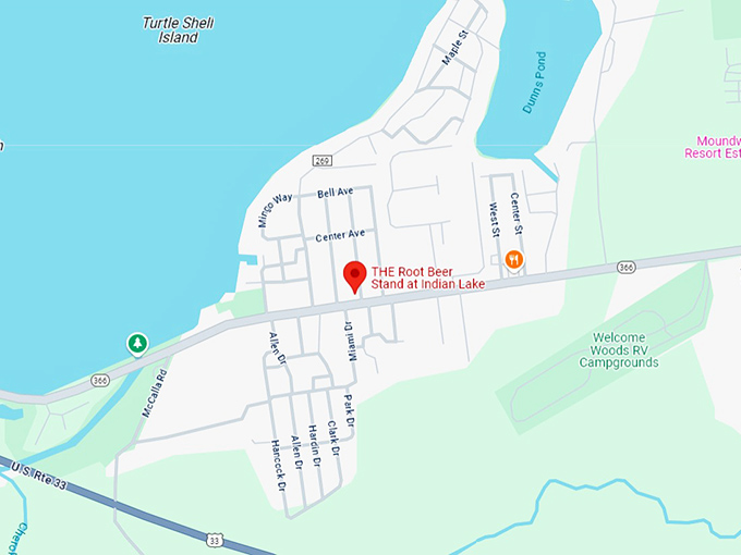 16. the root beer stand at indian lake map